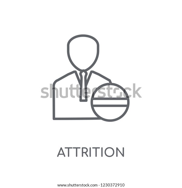 Attrition Linear Icon Modern Outline Attrition Stock Vector (Royalty ...