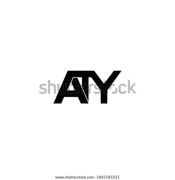 Aty Letter Original Monogram Logo Design Stock Vector (Royalty Free ...