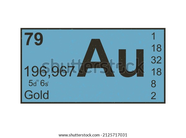 Au Gold Periodic Table Number Vector Stock Vector (Royalty Free ...