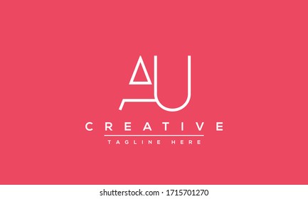 Au Letter Logo Design Creative Modern Stock Vector (Royalty Free ...