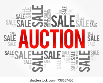 Auction Words Cloud Business Concept Background Stock Vector (Royalty ...