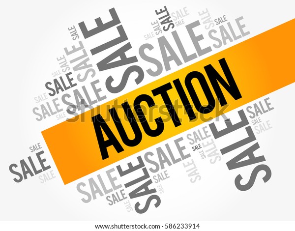Auction Words Cloud Business Concept Background Stock Vector (Royalty ...