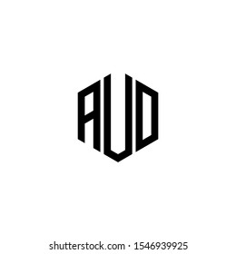 Vektor Stok Aud Letter Logo Design Polygon Monogram (Tanpa Royalti ...