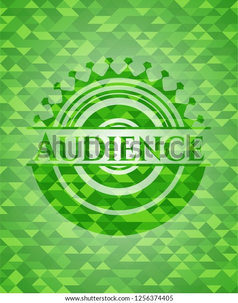 Audience Green Emblem Mosaic Ecological Style Stock Vector (Royalty ...