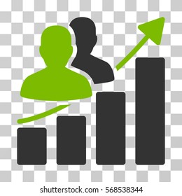 Audience Growth Bar Chart Icon Vector Stock Vector (Royalty Free ...