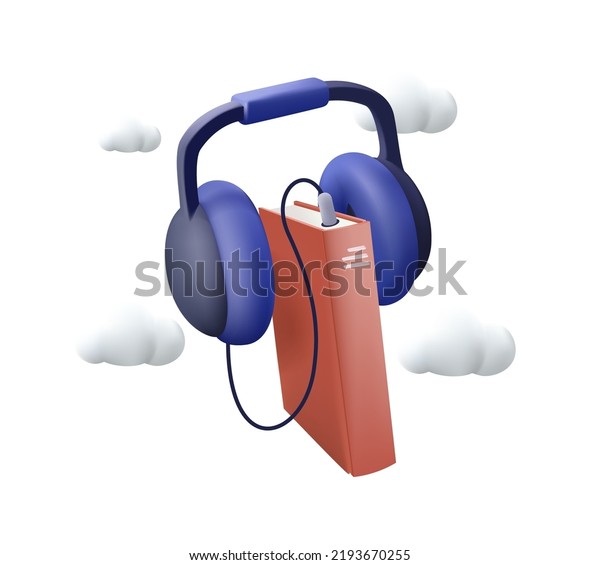 Audio Book Vector Illustration 3d Listening Stock Vector (Royalty Free ...