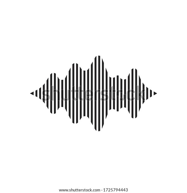 Audio Signal Icon Design Isolated On Stock Vector (Royalty Free ...