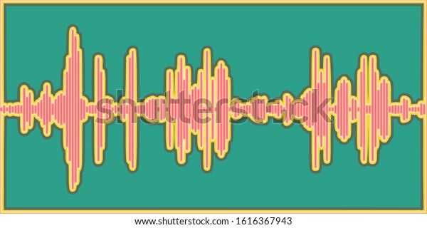 Audio Sound Wave Graphics Cool Stylized Stock Vector (Royalty Free ...