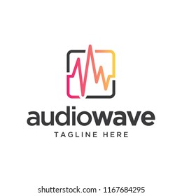 Audio Sound Wave Logo Design Template Stock Vector (Royalty Free ...