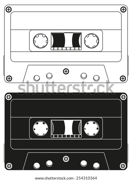Audio Tape Cassette Vector Drawing Isolated Stock Vector (Royalty Free ...