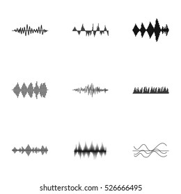 Audio Track Icons Set Simple Illustration Stock Vector (Royalty Free ...