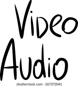 Audio Video Hand Lettering Vector Stock Vector (Royalty Free) 267372041 ...