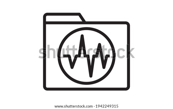Audio Wave Folder Icon Vector Filled Stock Vector (Royalty Free ...
