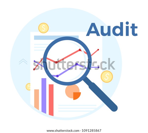 Audit Analysis Vector Flat Illustration Concept Stock Vector (Royalty ...
