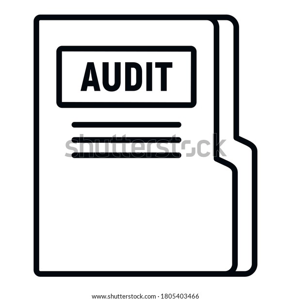 Audit Company Folder Icon Outline Audit Stock Vector (Royalty Free ...