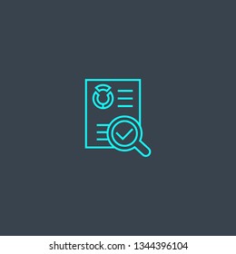 Audit Concept Blue Line Icon Simple Stock Vector (Royalty Free) 1344396104