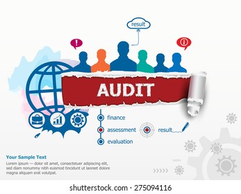 Audit Concept Group People Set Flat Stock Vector (Royalty Free ...