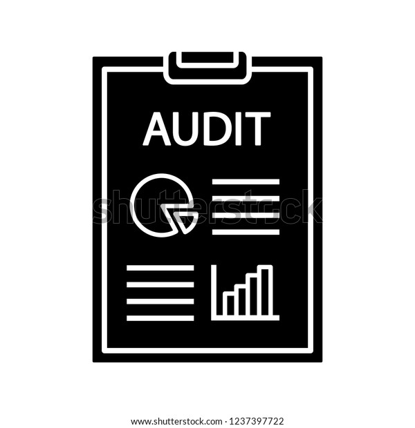 Audit Glyph Icon Report Accounting Bookkeeping Stock Vector (Royalty ...