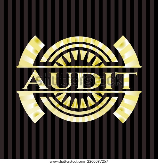Audit Gold Shiny Emblem Vector Illustration Stock Vector (Royalty Free ...