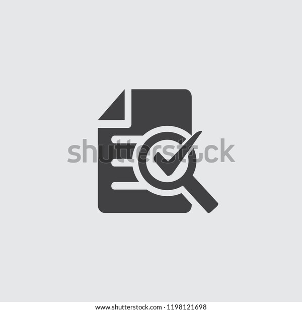 Audit Icon Black On Gray Background Stock Vector (Royalty Free ...