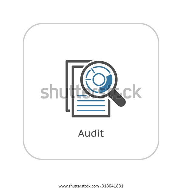 Audit Icon Business Concept Flat Design Stock Vector (Royalty Free ...