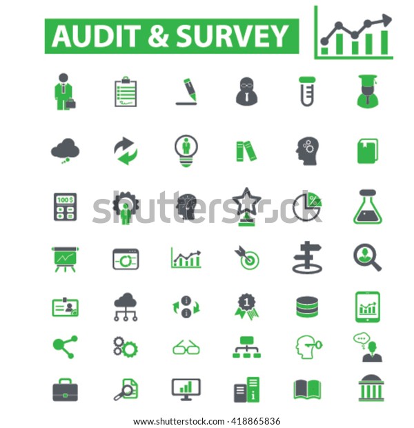 Audit Survey Icons Stock Vector (Royalty Free) 418865836 | Shutterstock
