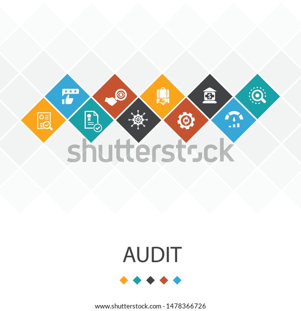 Audit Trendy Ui Template Infographics Concept Stock Vector (Royalty ...