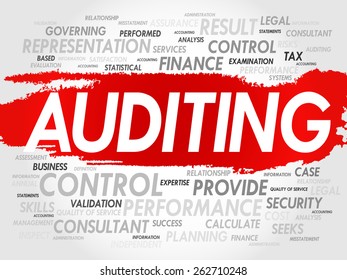 Auditing Word Cloud Business Concept Stock Vector (Royalty Free ...