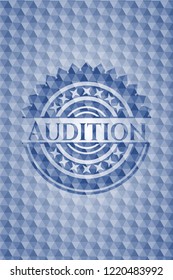 Audition Blue Hexagon Badge Stock Vector (Royalty Free) 1220483992 ...