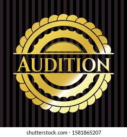 Audition Gold Emblem Vector Illustration Detailed Stock Vector (Royalty ...