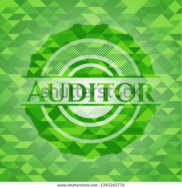 Auditor Green Emblem Mosaic Ecological Style Stock Vector (Royalty Free ...