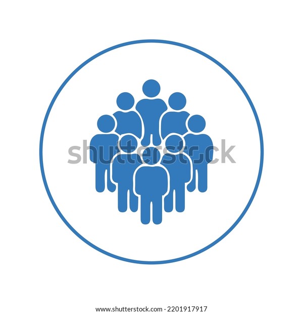 Auditory Crowd Men Community Icon Circle Stock Vector (Royalty Free ...