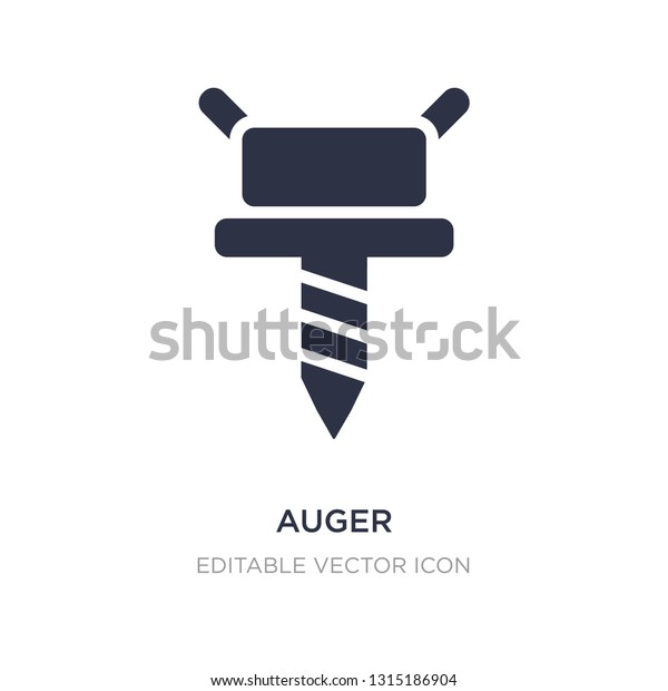 Auger Icon On White Background Simple Stock Vector (Royalty Free ...