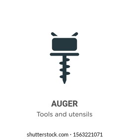 Auger Vector Icon On White Background Stock Vector (Royalty Free ...