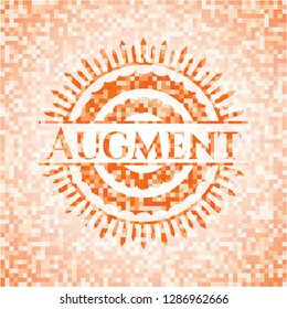 Augment Orange Mosaic Emblem Background Stock Vector (Royalty Free ...