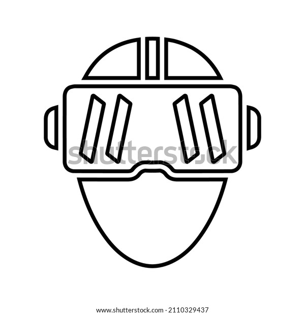 Augmented Reality Goggles Outline Icon Line Stock Vector (Royalty Free ...