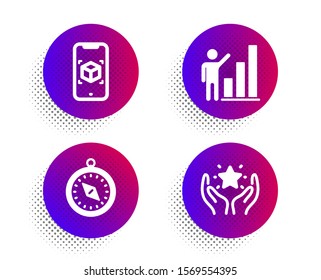 Augmented Reality Graph Chart Travel Compass Stock Vector (Royalty Free ...