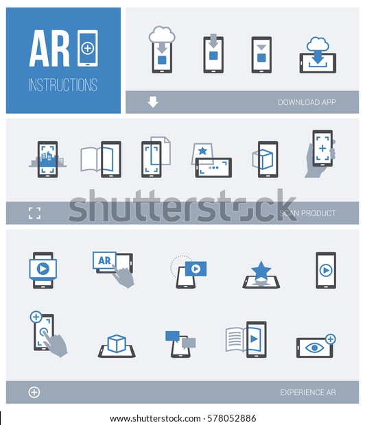 Augmented Reality How Works Step By Stock Vector (Royalty Free ...