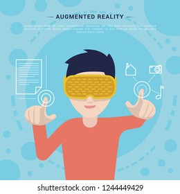 Augmented Reality Illustration Stock Vector (Royalty Free) 1244449429 ...