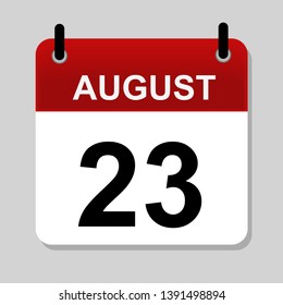 August 23 Calendar Icon Vector Illustrstion Stock Vector (Royalty Free ...