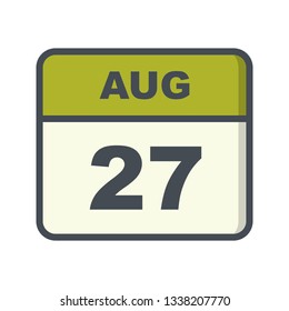 August 27th Date On Single Day Stock Vector (Royalty Free) 1338207770 ...