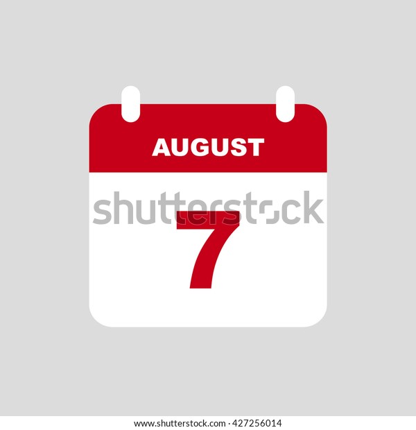 August 7 Calendar Icon Stock Vector (Royalty Free) 427256014 | Shutterstock