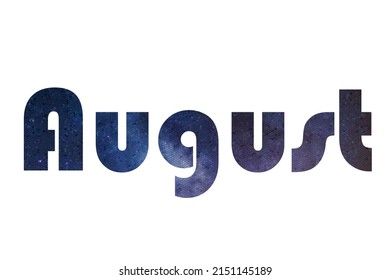 August Colorful Typography Text Banner Vector Stock Vector (Royalty ...
