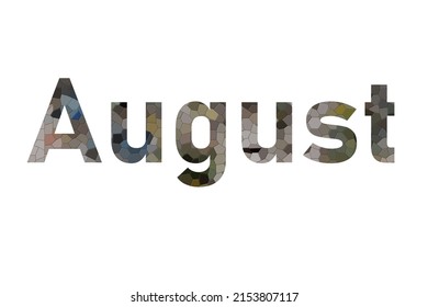 August Colorful Typography Text Banner Vector Stock Vector (Royalty ...