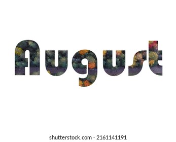 August Colorful Typography Text Banner Vector Stock Vector (Royalty ...