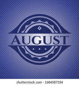 August Emblem Jean High Quality Background Stock Vector (Royalty Free ...
