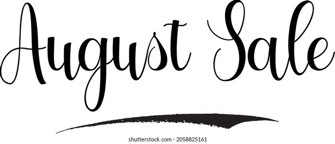 August Sale Vector Typography Text Stock Vector (Royalty Free ...