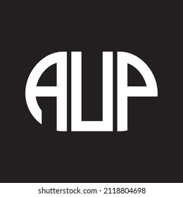 Aup Letter Logo Design On Black Stock Vector (Royalty Free) 2118804698 ...