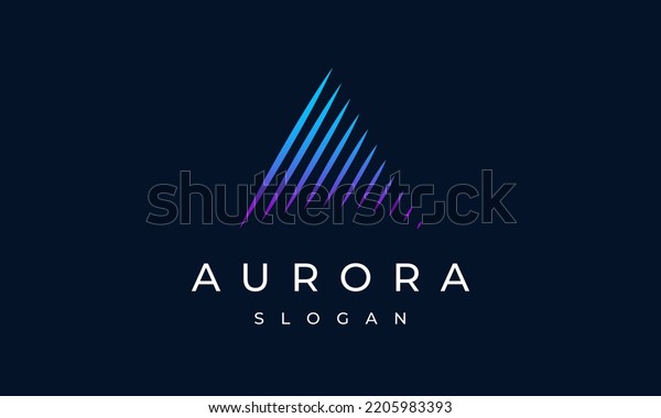 Aurora Letter Logo Design Stock Vector (Royalty Free) 2205983393 ...