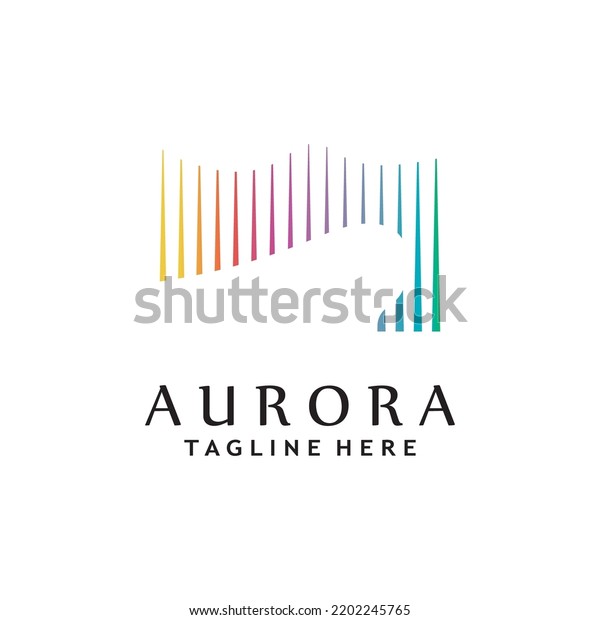 Aurora Light Wave Logo Design Stock Vector (Royalty Free) 2202245765 ...